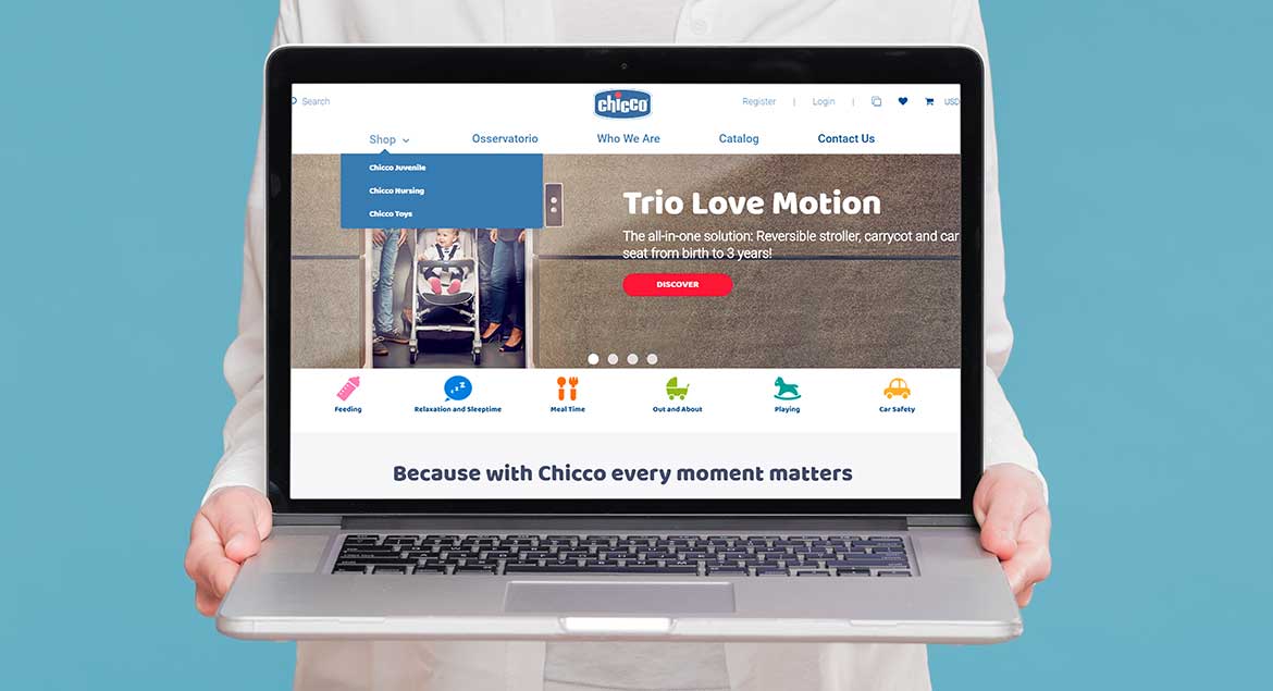 Chicco, order it online | Launch of the e-Commerce